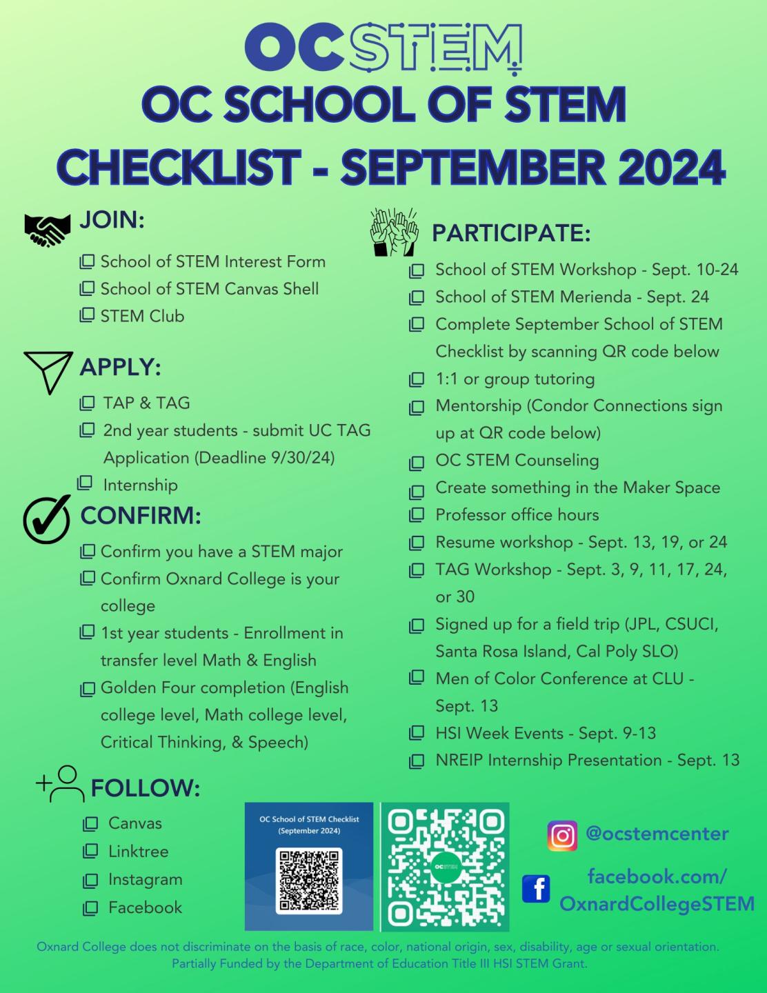 Fall OC STEM Campaign Week 5 | Oxnard College